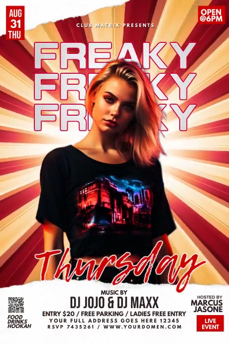 Freaky thursday Template | PosterMyWall