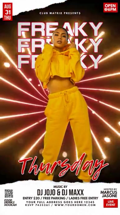 Freaky thursday Template | PosterMyWall