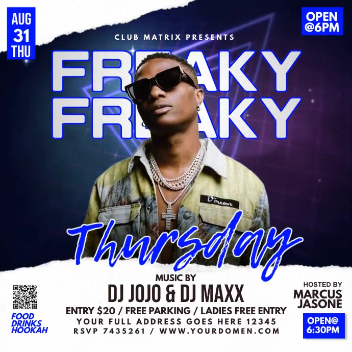 Plantilla de Freaky thursday | PosterMyWall