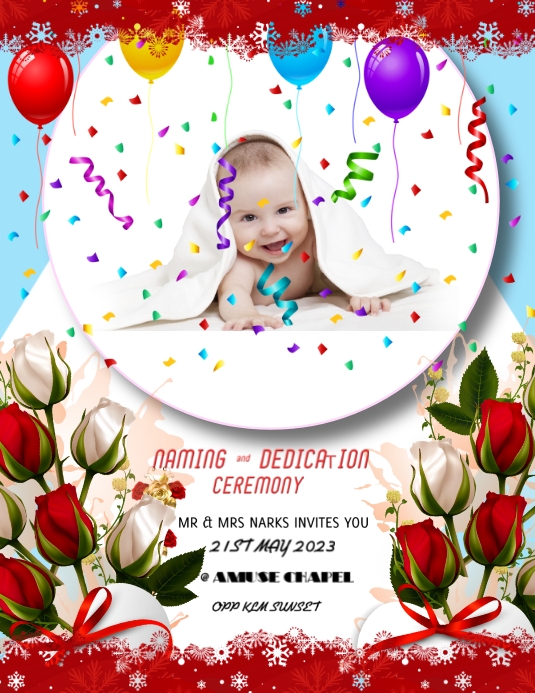 Copy of free baby naming template | PosterMyWall