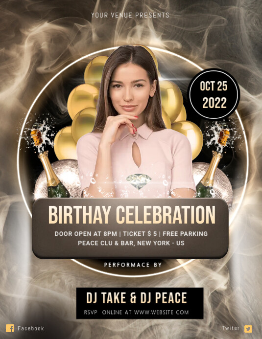 free birthday party flyer Template | PosterMyWall