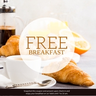 Free Breakfast Promotion Hotel & Resort Template | PosterMyWall