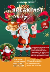 Free Breakfast With Santa Invitation Banner Template | PosterMyWall