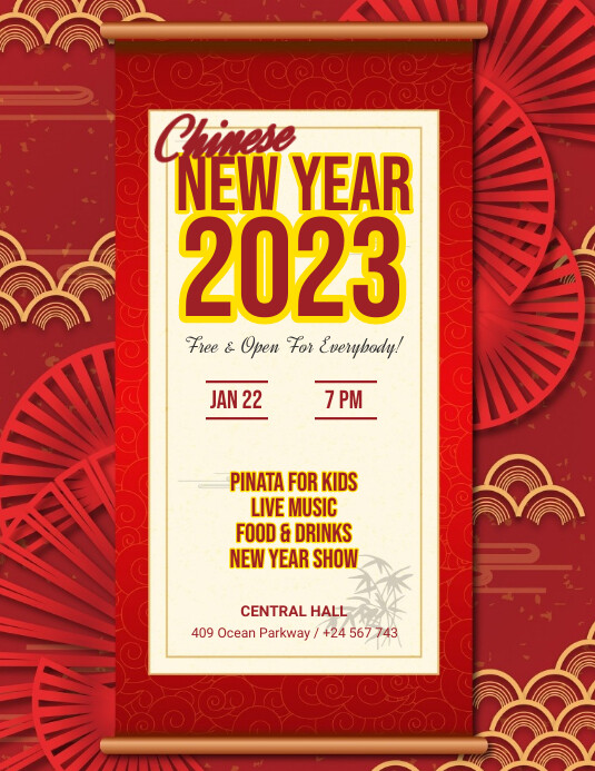 Free Chinese New Year Party Flyer Template | PosterMyWall