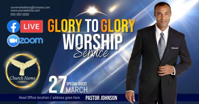 Copy of free church ad DESIGN template | PosterMyWall