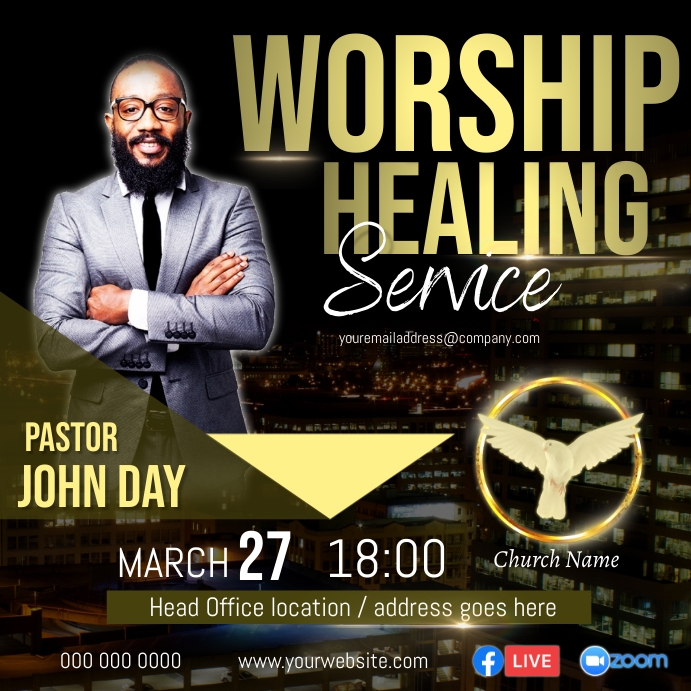 free church ad DESIGN template | PosterMyWall