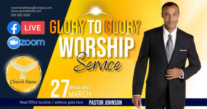 Copy of free church ad DESIGN template | PosterMyWall