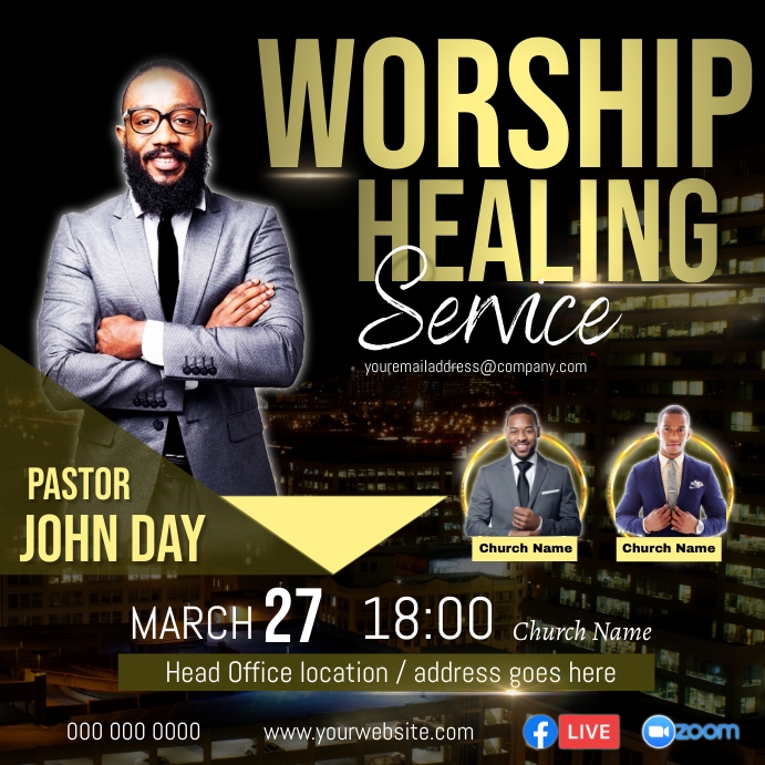 Plantilla de Diseño de Anuncio de Iglesia Gratis | PosterMyWall