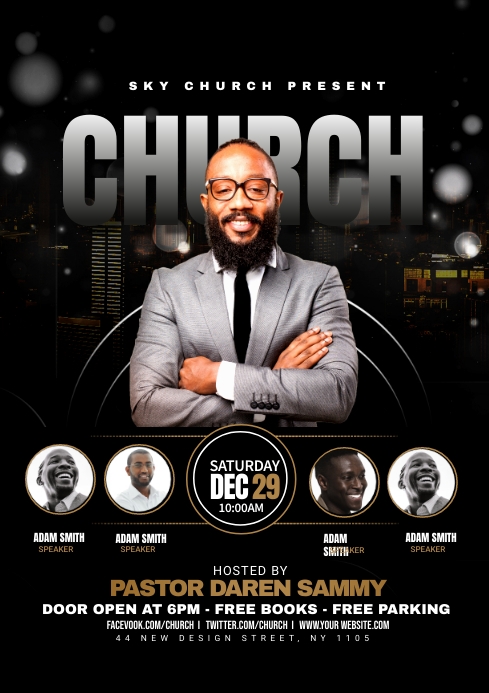 Free Template Church Flyers Examples