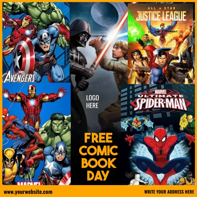 Plantilla de free comic book day | PosterMyWall