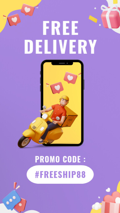 Free Delivery Instagram Story Template | PosterMyWall
