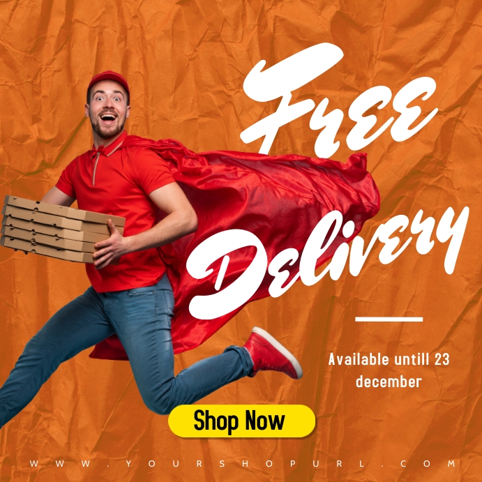 Copy of free delivery shipping editable video | PosterMyWall