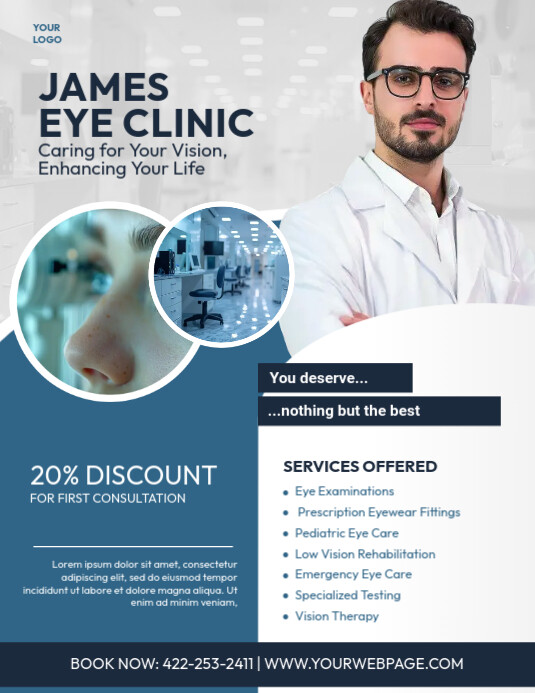 Free Eye Clinic Flyer Template | PosterMyWall