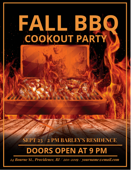 Free Fall BBQ Party Flyer Template | PosterMyWall