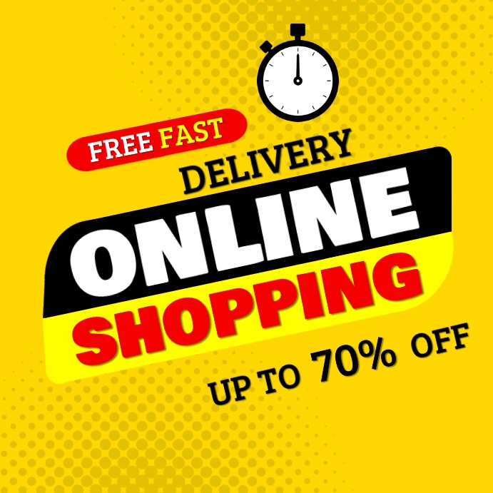 Modèle Free Fast Delivery Online Shopping | PosterMyWall