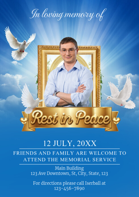 Free Funeral Announcement Template | PosterMyWall