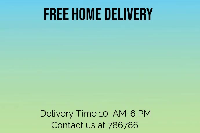 free home delivery Template | PosterMyWall