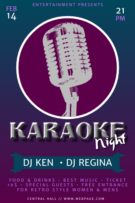 Free Karaoke Flyer Template | PosterMyWall