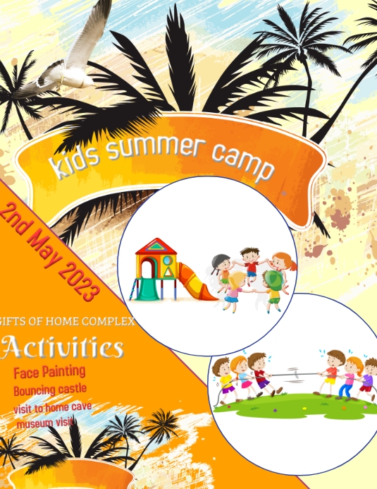 free kids summer camp template | PosterMyWall