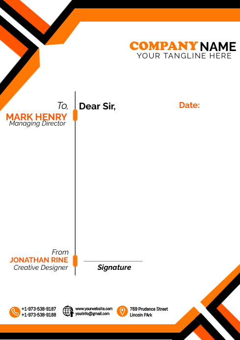 Free Letter Head Template | PosterMyWall