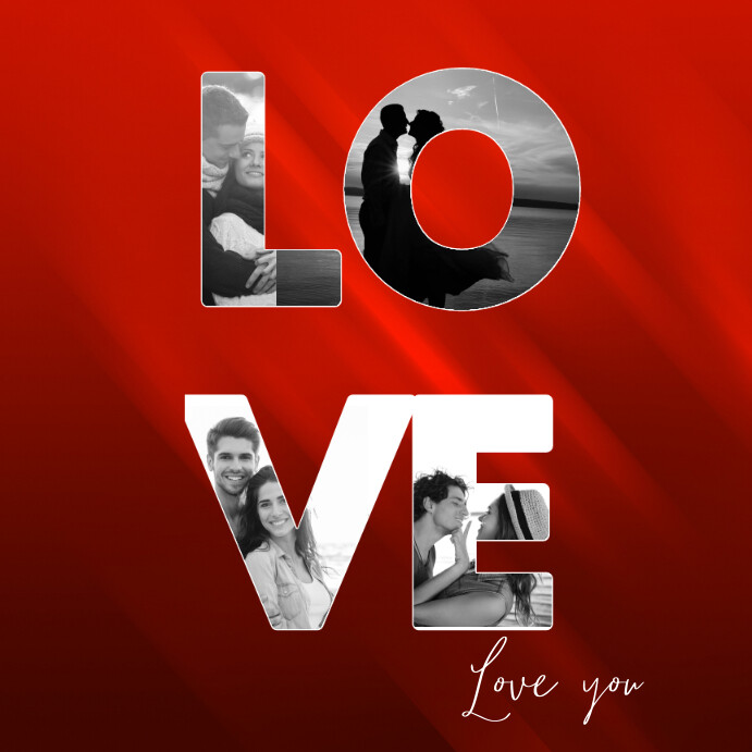 Free Modern Photo Love Valentine's Instagram Template | PosterMyWall