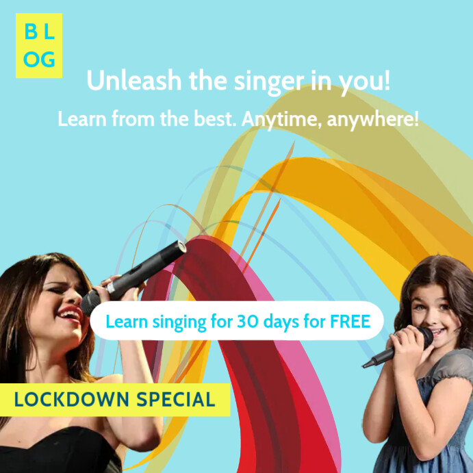 Free Online Singing Classes Template | PosterMyWall