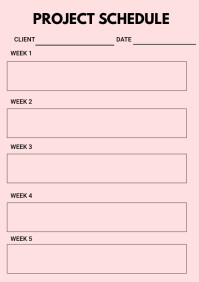 Free Project Schedule sheet template | PosterMyWall