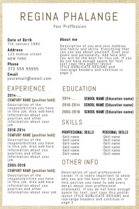 light golden elegant cv resume poster template | PosterMyWall