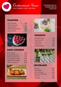 Free Romantic Menu Design Template | PosterMyWall