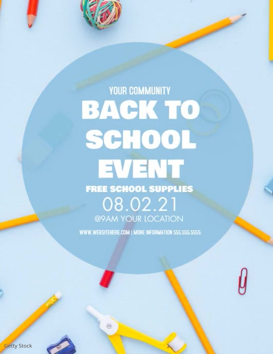 Free School Supplies Drive Flyer Template | PosterMyWall