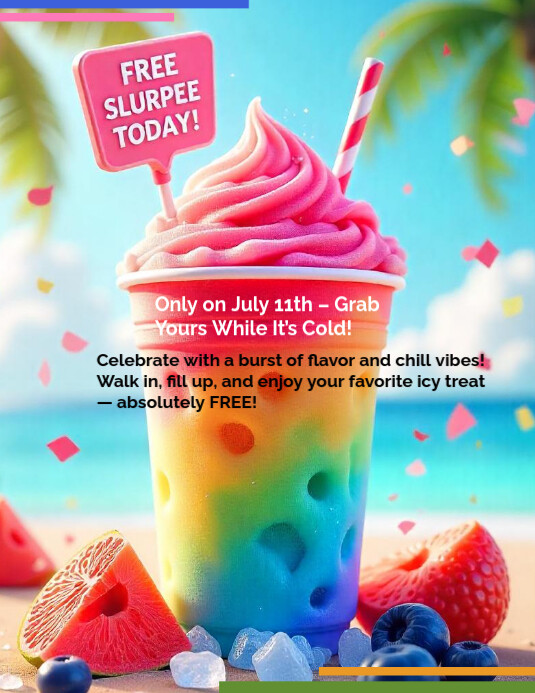Free Slurpee Day Template | PosterMyWall