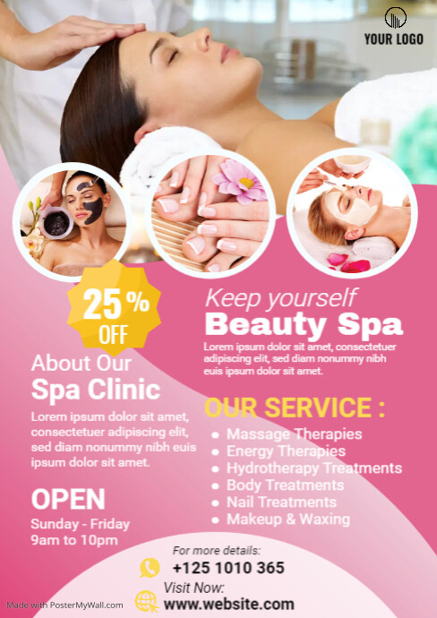 Free spa center template | PosterMyWall
