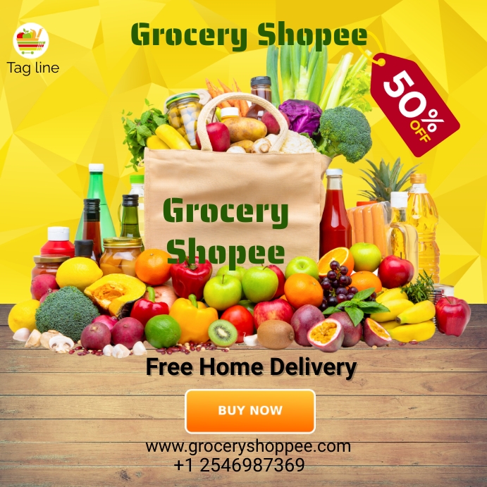 free template Grocery Shoppe | PosterMyWall