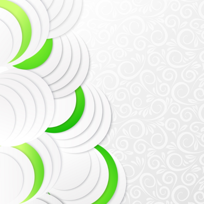 Free vector abstract green paper circles Template | PosterMyWall