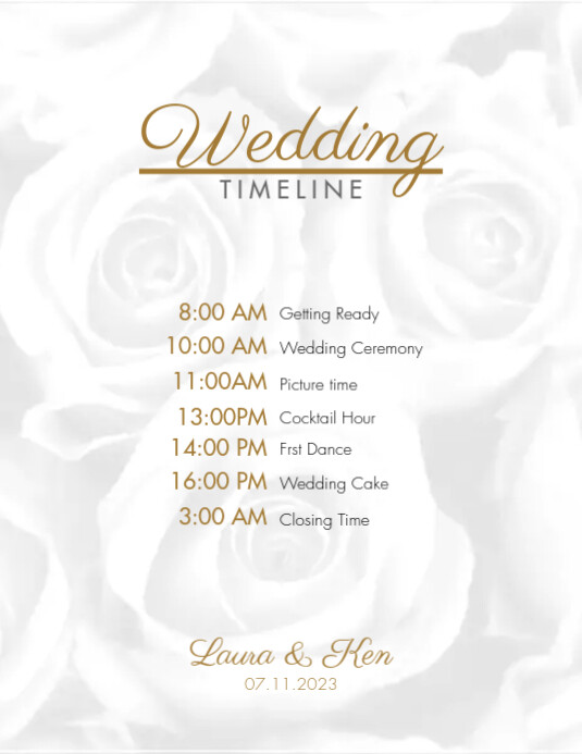 Wedding schedule template 60 photos - Astyledwedding.com