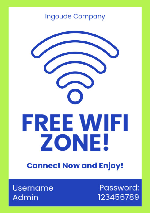 Copy of Free Wifi Access Template A4 | PosterMyWall