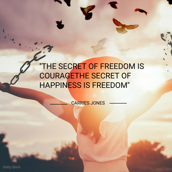 Freedom motivation quote Template | PosterMyWall