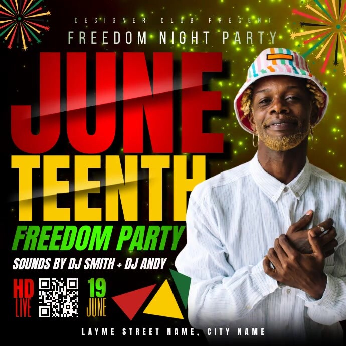 Freedom Party Juneteenth Template | PosterMyWall