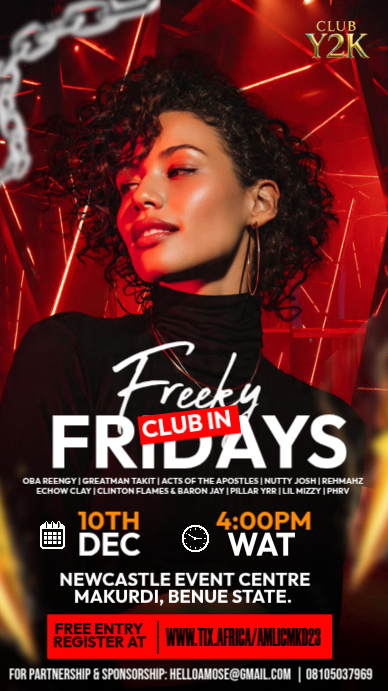 Freeky Club Fridays Template | PosterMyWall
