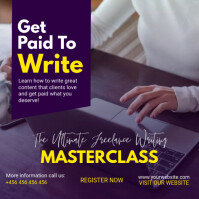 freelance writing masterclass flyer (1) Template | PosterMyWall
