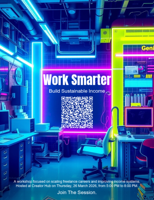 Freelancer Growth Workshop Futuristic Abstract Flyer Template ...