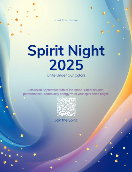 Plantilla de Freestyle Freeform Cheer Spirit Night Flyer Template ...