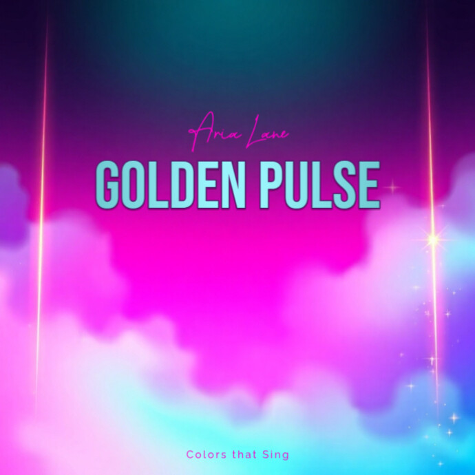 Freestyle gradient pink blue indie pop album cover editable template ...