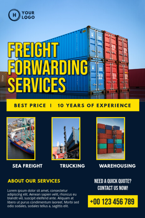freight forwarder service Template | PosterMyWall