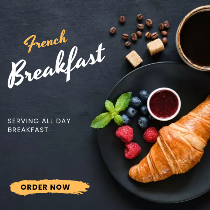 french breakfast template | PosterMyWall