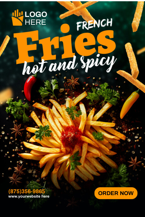 French Fries Ads Template | PosterMyWall