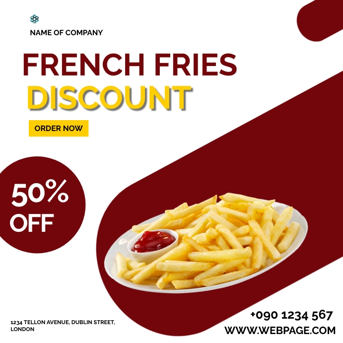 Copy of FRENCH FRIES FLYERS | PosterMyWall
