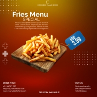 fries menu flyer Template | PosterMyWall