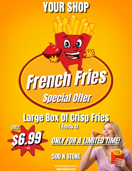 Plantilla de FRENCH FRIES SPECIAL | PosterMyWall