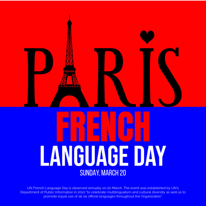 French Language Day Ad Template | PosterMyWall